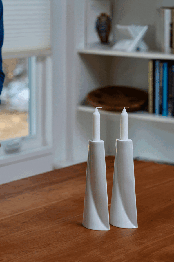 Shabbat Candlesticks – Green Judaica